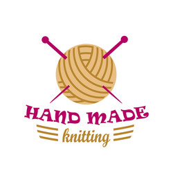 Knitting logo elements Royalty Free Vector Image