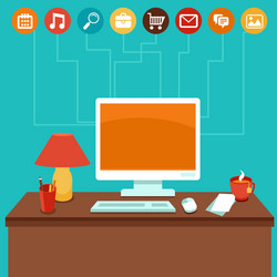 Workspace Royalty Free Vector Image - VectorStock