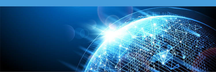 Concept digital world connection Royalty Free Vector Image