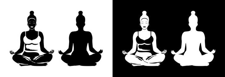 Lotus pose Royalty Free Vector Image - VectorStock