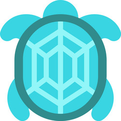 Blue shell turtle on a white background Royalty Free Vector