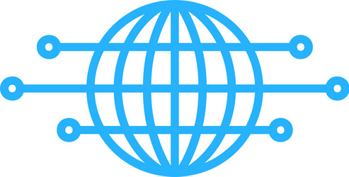 Pixel globe logo icon design Royalty Free Vector Image