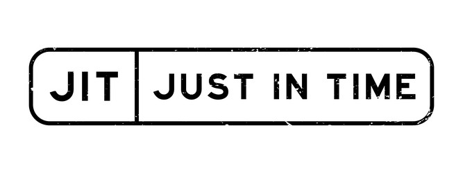 Grunge blue jit just in time word round rubber Vector Image