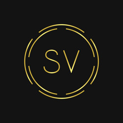 Initial letter sv logo design template Royalty Free Vector