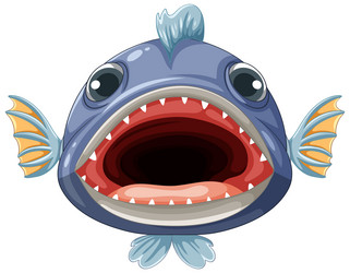 Isolated cartoon of a big fish Royalty Free Vector Image