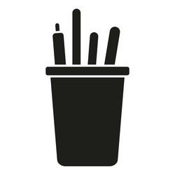 Office pencil pot icon outline fun table Vector Image