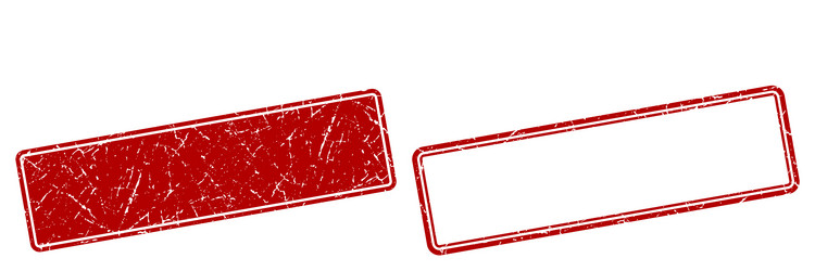 Draft red square grunge stamp on white Royalty Free Vector