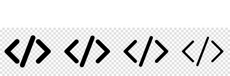 Code symbol icon isolated Royalty Free Vector Image