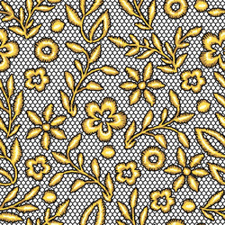 Seamless pattern with golden chains and lace Vector Image