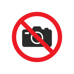 Prohibition no photo sign no photographing Vector Image