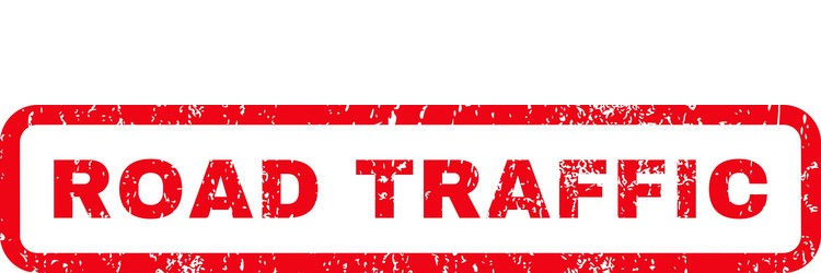 Road traffic textile stamp Royalty Free Vector Image