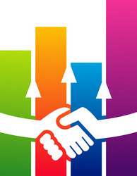 Stats deal logo template creative deal logo Vector Image