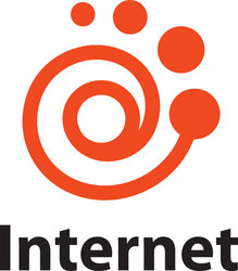 Internet network logo Royalty Free Vector Image