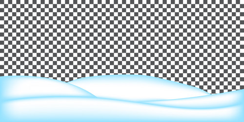 Realistic snowdrift isolated on transparent Vector Image