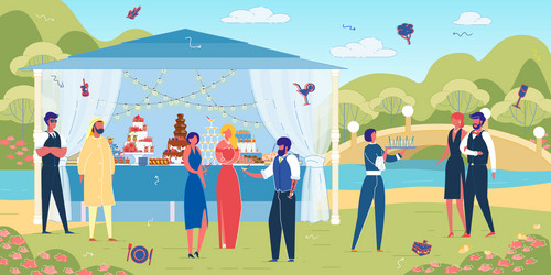 Open air event Royalty Free Vector Image - VectorStock