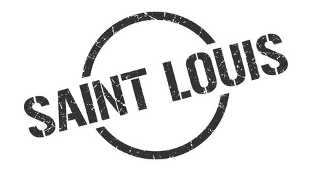 Welcome to saint louis hexagonal white vintage Vector Image