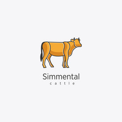 Simmental template Royalty Free Vector Image - VectorStock