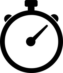 Stopwatch icon timer symbol outline Royalty Free Vector