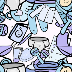 New born baby stickers patches badges scrapbook Vector Image