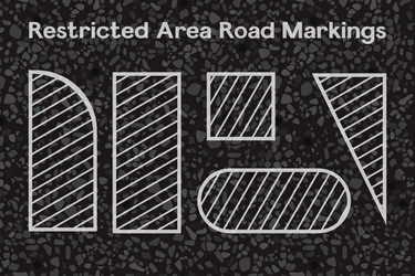 Horizontal road markings set Royalty Free Vector Image