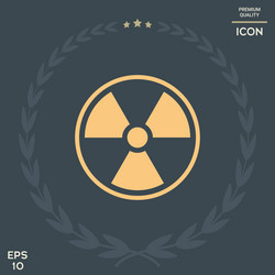 Ionizing radiation icon Royalty Free Vector Image