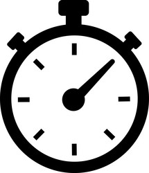 Stopwatch icon timer symbol outline Royalty Free Vector