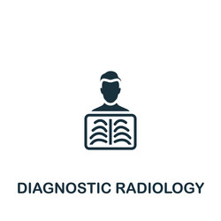 Diagnostic radiology icon monochrome simple sign Vector Image