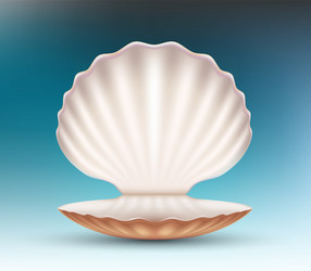 Cartoon seashell with a pearl Royalty Free Vector Image