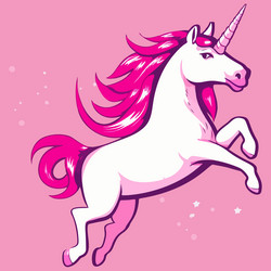A of pink unicorn Royalty Free Vector Image - VectorStock