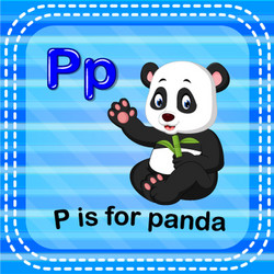 Flashcard letter p is for parrot Royalty Free Vector Image