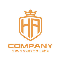 Letter ha luxury logo design Royalty Free Vector Image