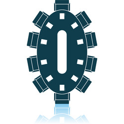 Negotiating table icon Royalty Free Vector Image