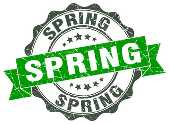 Spring collection stamp spring collection label Vector Image
