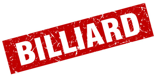 Square grunge red billiard stamp Royalty Free Vector Image