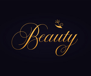 Beauty Calligraphy Word Vector Images (over 7,800)