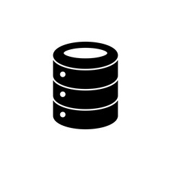 Database icon server icon storage Royalty Free Vector Image