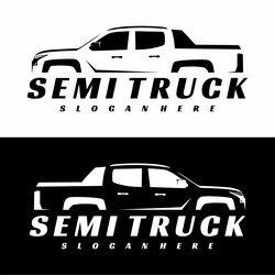 Pick up truck logo design Royalty Free Vector Image