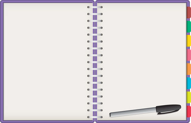 Blank notebook template background Royalty Free Vector Image