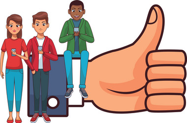 Group of friends cartoon Royalty Free Vector Image