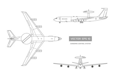 Fighter Jet - Three Views Royalty Free Vector Image