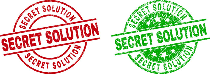 Solution stamp solution rectangular stamp on Vector Image
