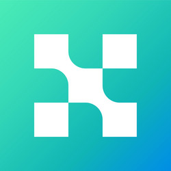 X tech logo designs concept pixel initial Vector Image