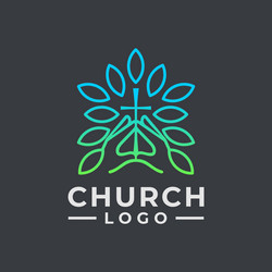 Church logo design inspiration idea concept Vector Image