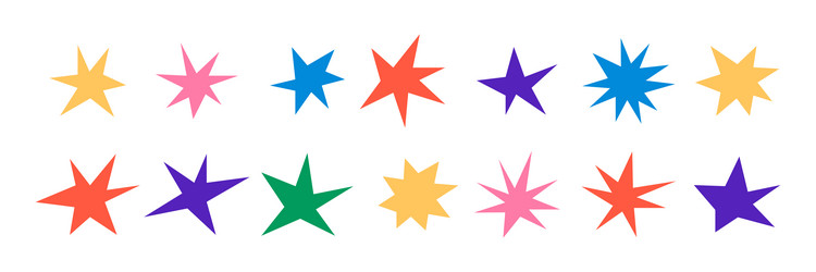 Colorful sharp shapes collection Royalty Free Vector Image