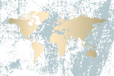 Gold world map design Royalty Free Vector Image