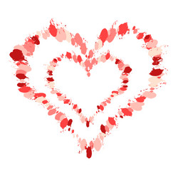 Rainbow heart pattern frame simple minimal border Vector Image