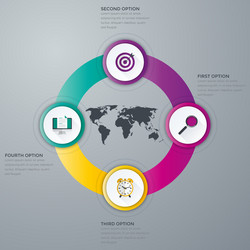 Roadmap and numbers of pin infographic Royalty Free Vector