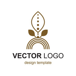 Modern stylish logo design element in thin line Vector Image