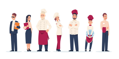 Template of white restaurant chef uniform apron Vector Image