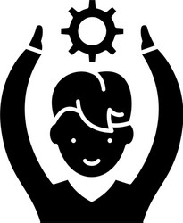 Personal development black icon sign Royalty Free Vector